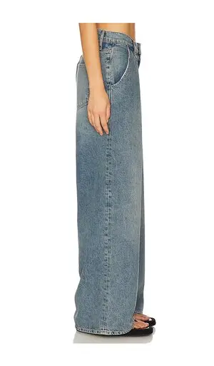 TRIARCHY Linda Mid Rise Pleated Wide Leg