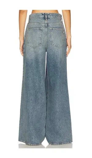 TRIARCHY Linda Mid Rise Pleated Wide Leg
