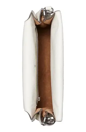 Tory Burch Large Lee Radziwill Pebble Leather Shoulder Bag - Ivory