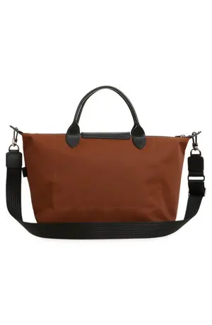 Longchamp Large Le Pliage Energy Recycled Canvas Hobo Bag - Chocolate