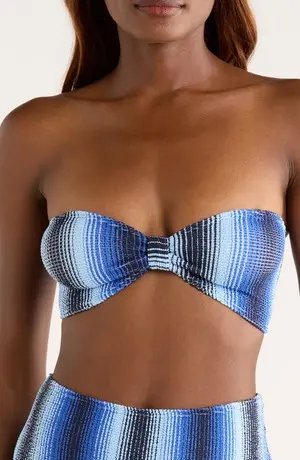 LEMLEM Ennat Bandeau Bikini Top - Feven Blue