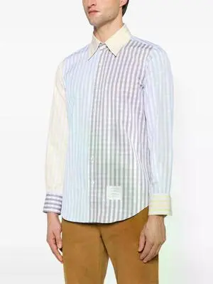 Thom Browne Gingham-check Poplin Shirt - Blue