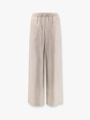 RÓHE Silk Striped Trousers