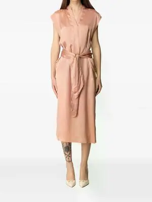 TWINSET Belted Midi Dress - Pink