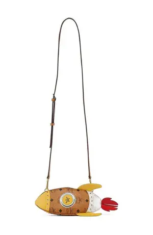 Mcm Visetos Rocket Crossbody - Brown