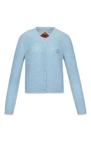 Mcm Logo Patch Knit Cardigan