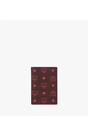 Mcm Ottomar Passport Holder In Visetos - Cinnamon