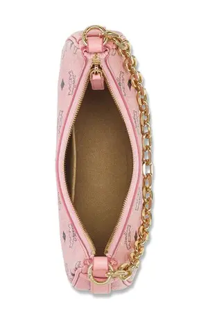 Mcm Visetos Aren Crescent Hobo Bag - Pink