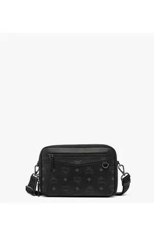 Mcm Diamond Camera Bag In Visetos - Black