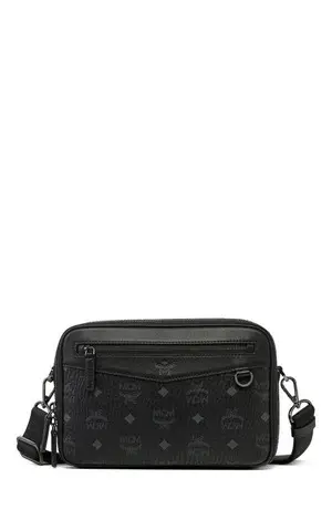 Mcm Diamond Camera Bag In Visetos - Black