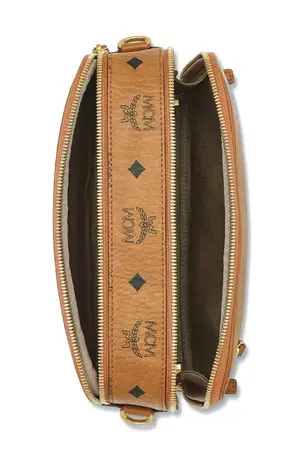 Mcm Diamond Camera Bag In Visetos - Brown