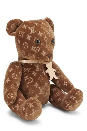LOUIS VUITTON Monogram Velour Dou Dou Teddy Bear