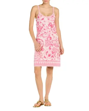 Versace Underwater Barocco Slip Dress - Eggshell+d