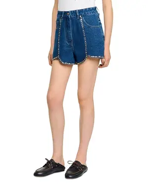 Women's Rhinestone Denim Shorts