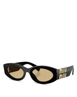 Miu Miu Oval Sunglasses, 54mm - Black