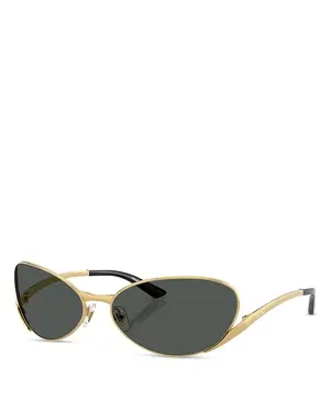 Versace Oval Sunglasses, 64mm - Gold