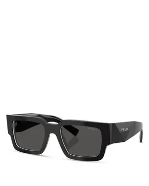 Prada Rectangle Sunglasses, 54mm - Dark Grey