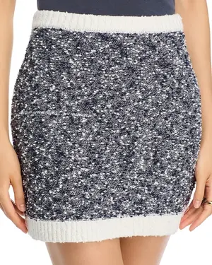 Cinq À Sept Adalee Knit Mini Skirt - Navy/ivory