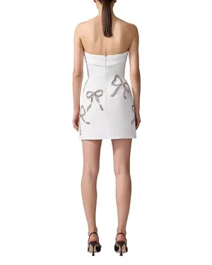 Carolina Herrera Silk Embellished Mini Dress