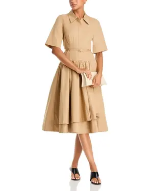 Co Short Sleeve Belted Dress