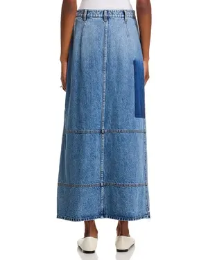 Co Name': Denim Maxi Skirt