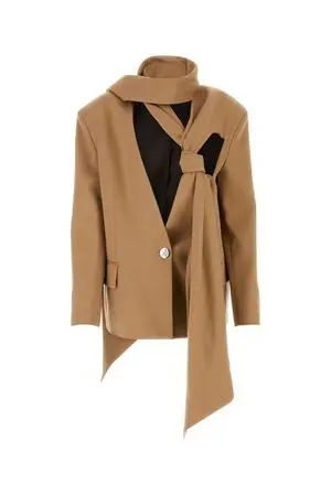 Attico Gabardine Blazer - Brown