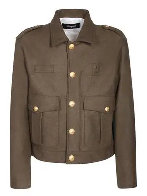 Dsquared2 Wool-Blend Livery Jacket - Green