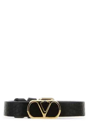 Valentino Garavani Studded Leather Bracelet - Black