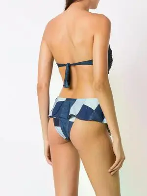 AMIR SLAMA Patchwork Bandeau Bikini Set