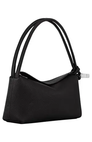 Longchamp Le Roseau East/west Leather Shoulder Bag - Black