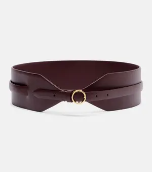 Alaïa Leather Waist Belt - Burgundy