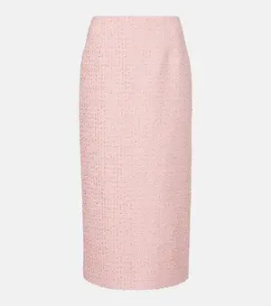 Carolina Herrera Pencil Tweed Skirt - Pink