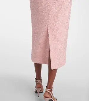 Carolina Herrera Pencil Tweed Skirt - Pink
