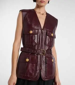 Chloé Belted Leather Vest