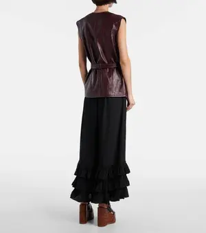 Chloé Belted Leather Vest