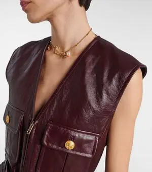Chloé Belted Leather Vest