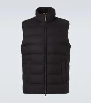 Herno Down-paneled Silk And Cashmere Vest
