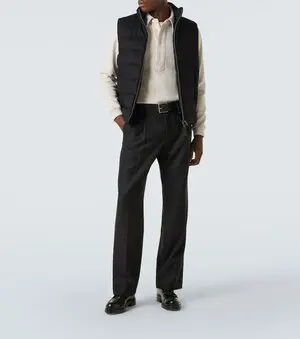 Herno Down-paneled Silk And Cashmere Vest