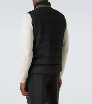 Herno Down-paneled Silk And Cashmere Vest
