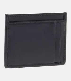 Miu Miu Logo Matelassé Leather Card Holder - Black