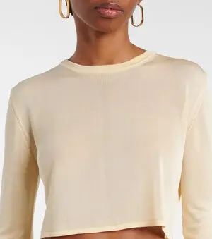 THE FRANKIE SHOP Kazel Knitted Cropped Top