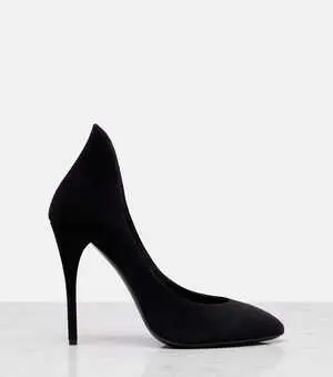 Alaïa Decollete 110 Suede Pumps - Black