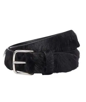 THE ROW Calf Hair Belt - Black