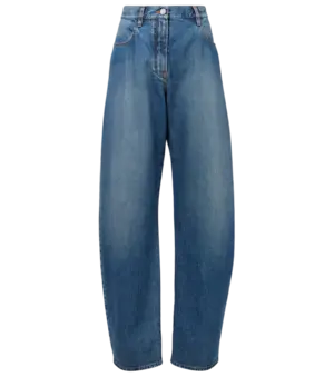 Alaïa High-rise Barrel-leg Jeans - Blue