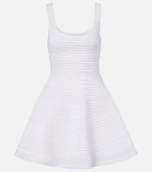 Alaïa Peplum Mini Dress - White