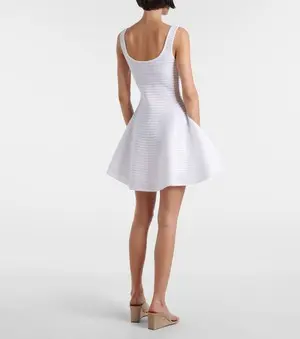 Alaïa Peplum Mini Dress - White