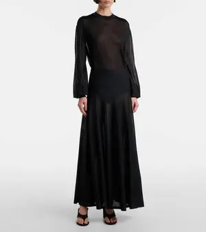 Alaïa Flared Maxi Skirt