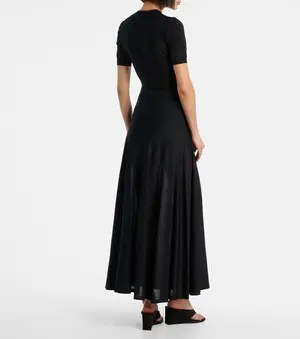 Alaïa Flared Maxi Skirt - Black