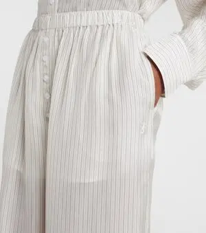 THE FRANKIE SHOP Brenna Striped Wide-leg Pants