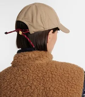 Miu Miu Logo Denim Baseball Cap - Beige